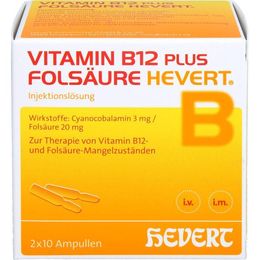 Vitamin B12 Plus Fols&auml;ure Hevert a 2 ml Ampullen 2X10 St