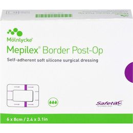 Mepilex Border Post-OP Verband haftend 6x8 cm 10 St
