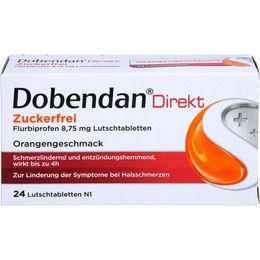Reckitt Benckiser Deutschland GmbH Dobendan Direkt zuckerfrei Flurbiprofen 8,75mg Lut 24 St