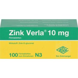 Verla-Pharm Arzneimittel GmbH & Co. KG Zink Verla 10 mg Filmtabletten 100 St