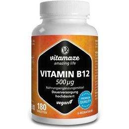 Vitamaze GmbH Vitamin B12 500 &mu;g hochdosiert vegan Tabletten 180 St