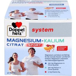 Queisser Doppelherz Magnesium+Kalium Citrat system Granulat 40 St