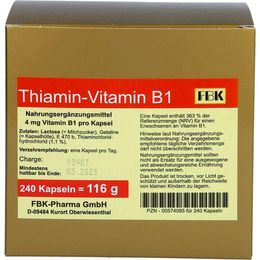 Thiamin Kapseln Vitamin B1 240 St