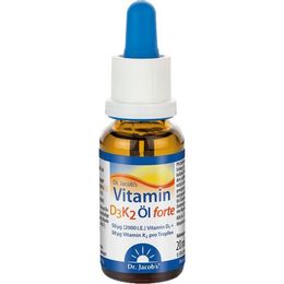 Dr. Jacob's&reg; Vitamin D3K2 &Ouml;l forte 2000 I.E. D3+K2 Dr.Jacob's 20 ml