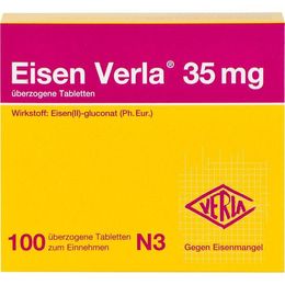 Verla-Pharm Arzneimittel GmbH & Co. KG Eisen Verla 35 mg &uuml;berzogene Tabletten 100 St