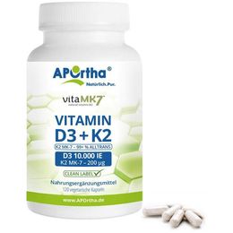 Aportha Vitamin D3 10.000 I.E. 250&mu;g+K2 MK7 200&mu;g 120 St