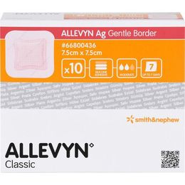 smith&nephew Allevyn Ag Gentle Border 7,5x7,5 cm Wundverband 10 St