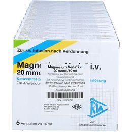 Verla-Pharm Arzneimittel GmbH & Co. KG Magnesium Verla i.v. 20 mmol/10 ml K.z.H.e.Inf.Lsg 50 St