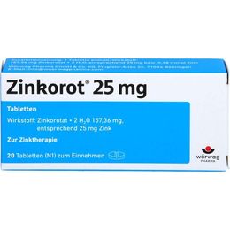 W&Ouml;RWAG PHARMA Zinkorot 25 mg Tabletten 20 St
