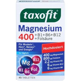 MCM KLOSTERFRAU Vertr. GmbH Taxofit Magnesium 400+B1+B6+B12+Fols&auml;ure Tabletten 45 St