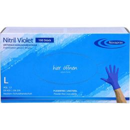 Nitril Handschuhe unste.puderfrei Gr.L blue violet 100 St