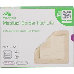 Avitamed Mepilex Border Flex Lite Schaumverband 15x15 cm 5 St