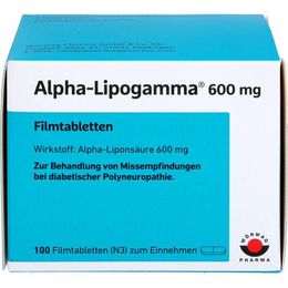 W&Ouml;RWAG PHARMA ALPHA-LIPOGAMMA 600 mg Filmtabletten 100 St