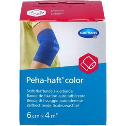 1001 Artikel Medical PEHA-HAFT Color Fixierbinde 6 cmx4 m blau 1 St