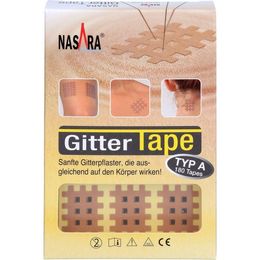 Nasara Gitter Tape Type A 2,2x2,7 cm 20x9 Pflaster 180 St