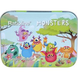 Lohmann & Rauscher Ratioline Kinderpflaster Strips 3 Gr&ouml;&szlig;en Blechbox 20 St