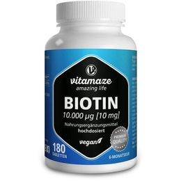Vitamaze GmbH Biotin 10 mg hochdosiert vegan Tabletten 180 St