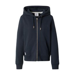 Superdry & Co Zip-Up Hoodie 'ESSENTIAL' female Blue size XXL