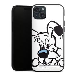 DeinDesign iPhone 15 Plus Handy Premium Silikon H&uuml;lle Handyh&uuml;lle schwarz Case Idefix Official Licensed Product Comic Silikon Premium Case
