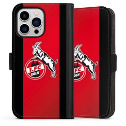 DeinDesign iPhone 13 Pro Handy Klapph&uuml;lle Handyh&uuml;lle aus Kunst Leder schwarz Flip Case 1. Fc K&ouml;ln Billy Goat Hennes Official Licensed Product Sideflip mit Lasche