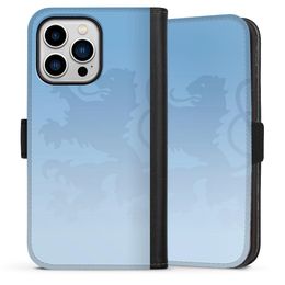 DeinDesign iPhone 13 Pro Handy Klapph&uuml;lle Handyh&uuml;lle aus Kunst Leder schwarz Flip Case Official Licensed Product Logo Tsv 1860 M&uuml;nchen Sideflip mit Lasche