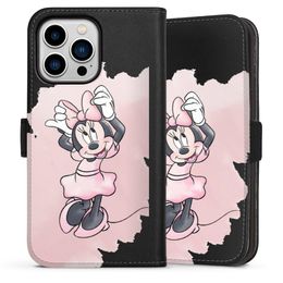 DeinDesign iPhone 13 Pro Handy Klapph&uuml;lle Handyh&uuml;lle aus Kunst Leder schwarz Flip Case Motiv Ohne Hintergrund Disney Sideflip mit Lasche