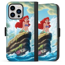 DeinDesign iPhone 13 Pro Handy Klapph&uuml;lle Handyh&uuml;lle aus Kunst Leder schwarz Flip Case Official Licensed Product Arielle Die Meerjungfrau Mermaid Sideflip mit 