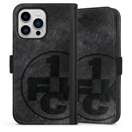 DeinDesign iPhone 13 Pro Handy Klapph&uuml;lle Handyh&uuml;lle aus Kunst Leder schwarz Flip Case Concrete 1. Fc Kaiserslautern 1. Fck Sideflip mit Lasche