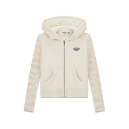 GUESS Originals Zip-Up Hoodie female Beige size L