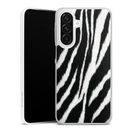 DeinDesign Galaxy A56 5G Handy Slim Case Silikon Handyh&uuml;lle transparent H&uuml;lle extra d&uuml;nn Zebra Fur Muster Silikon Slim Case