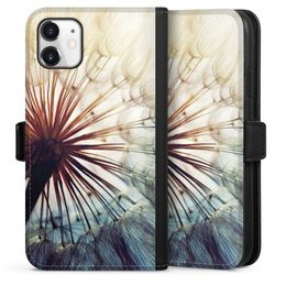 DeinDesign iPhone 11 Handy Klapph&uuml;lle Handyh&uuml;lle aus Kunst Leder schwarz Flip Case Photography Dandelion Flowers Sideflip mit Lasche