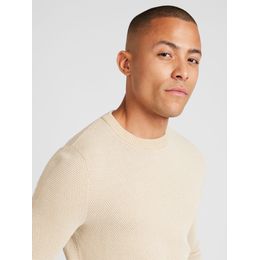 Jack & Jones Jack & Jones Pullover 'JJEGlobe' Herren Gr&ouml;&szlig;e S beige / hellbeige / wei&szlig;