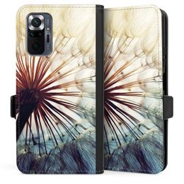 DeinDesign Xiaomi Redmi Note 10 Pro Handy Klapph&uuml;lle Handyh&uuml;lle aus Kunst Leder schwarz Flip Case Photography Flowers Dandelion Sideflip mit langer Lasche