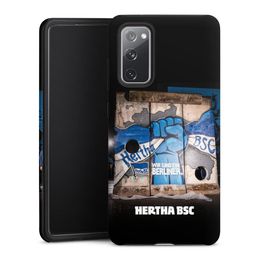 DeinDesign Galaxy S20 FE Handy Panzer Handyh&uuml;lle robuste Outdoor H&uuml;lle Schutzh&uuml;lle matt Wall Hertha Bsc Official Licensed Product Tough Case