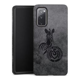 DeinDesign Galaxy S20 FE Handy Panzer Handyh&uuml;lle robuste Outdoor H&uuml;lle Schutzh&uuml;lle matt Msv Duisburg Zebra Official Licensed Product Tough Case