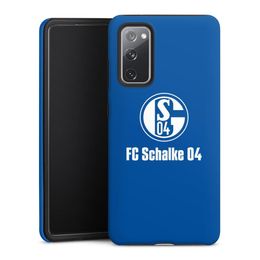 DeinDesign Galaxy S20 FE Handy Panzer Handyh&uuml;lle robuste Outdoor H&uuml;lle Schutzh&uuml;lle matt Official Licensed Product Logo Fc Schalke 04 Tough Case
