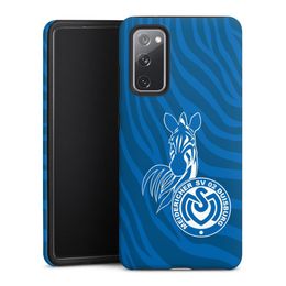 DeinDesign Galaxy S20 FE Handy Panzer Handyh&uuml;lle robuste Outdoor H&uuml;lle Schutzh&uuml;lle matt Merchandise Zebra Msv Duisburg Tough Case