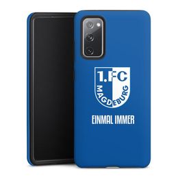 DeinDesign Galaxy S20 FE Handy Panzer Handyh&uuml;lle robuste Outdoor H&uuml;lle Schutzh&uuml;lle matt Coat Of Arms 1. Fc Magdeburg Official Licensed Product Tough Case