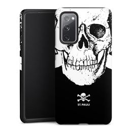 DeinDesign Galaxy S20 FE Handy Panzer Handyh&uuml;lle robuste Outdoor H&uuml;lle Schutzh&uuml;lle matt Totenkopf Official Licensed Product Fc St. Pauli Tough Case