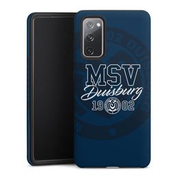 DeinDesign Galaxy S20 FE Handy Panzer Handyh&uuml;lle robuste Outdoor H&uuml;lle Schutzh&uuml;lle matt Msv Duisburg Merchandise Soccer Tough Case