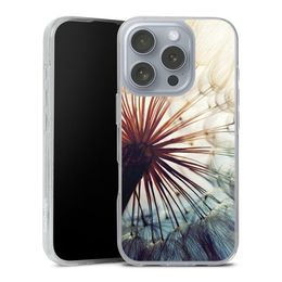 DeinDesign iPhone 16 Pro Handy Silikon H&uuml;lle Case transparent Handyh&uuml;lle Photography Dandelion Flowers Silikon Case