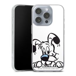 DeinDesign iPhone 16 Pro Handy Silikon H&uuml;lle Case transparent Handyh&uuml;lle Idefix Official Licensed Product Comic Silikon Case