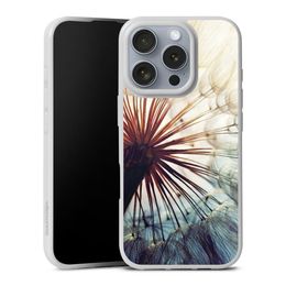 DeinDesign iPhone 16 Pro Handy Silikon H&uuml;lle Case wei&szlig; Handyh&uuml;lle Photography Dandelion Flowers Silikon Case