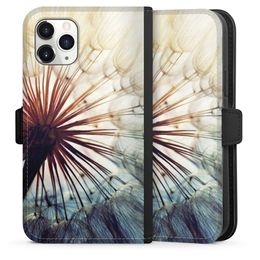 DeinDesign iPhone 11 Pro Handy Klapph&uuml;lle Handyh&uuml;lle aus Kunst Leder schwarz Flip Case Photography Dandelion Flowers Sideflip mit Lasche