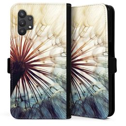 DeinDesign Galaxy A32 5G Handy Klapph&uuml;lle Handyh&uuml;lle aus Kunst Leder schwarz Flip Case Dandelion Photography Flowers Sideflip mit langer Lasche