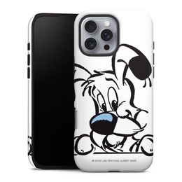 DeinDesign iPhone 16 Pro Max Handy Panzer Handyh&uuml;lle robuste Outdoor H&uuml;lle Schutzh&uuml;lle gl&auml;nzend Idefix Official Licensed Product Comic Tough Case