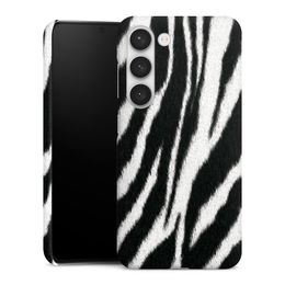 DeinDesign Galaxy S23 Handy Premium Case Smartphone Handyh&uuml;lle Schutzh&uuml;lle matt Fur Muster Zebra Premium Case