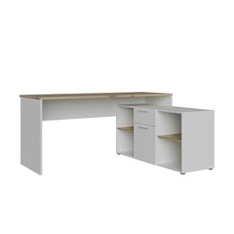 H&ouml;ffner Eckschreibtisch Chamb &brvbar; wei&szlig; &brvbar; Ma&szlig;e (cm): B: 160 H: 73,5 T: 128.0