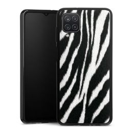 DeinDesign Galaxy A12 Handy Silikon H&uuml;lle Case schwarz Handyh&uuml;lle Fur Muster Zebra