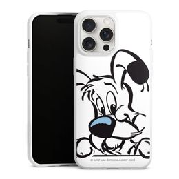 DeinDesign iPhone 15 Pro Max Handy Silikon H&uuml;lle Case wei&szlig; Handyh&uuml;lle Idefix Official Licensed Product Comic Silikon Case